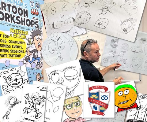 Cartoon Workshops for Schools KS1 KS2 KS3 & Community Events