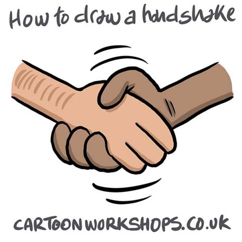 How to draw a handshake - Cartoon Workshops for Schools